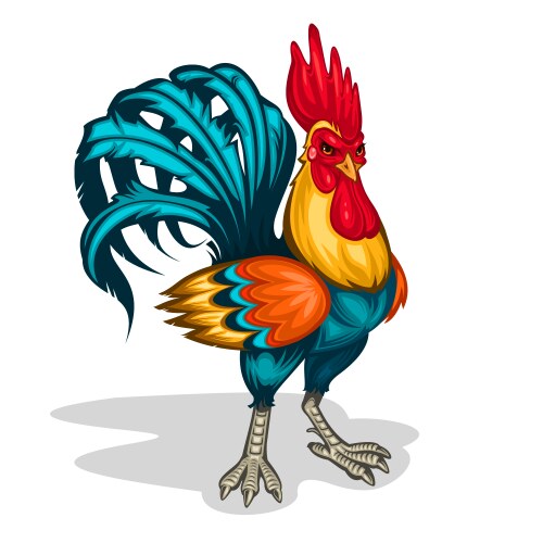 A rooster Royalty Free Vector Image - VectorStock