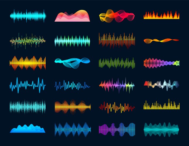 Audio Waveform Vector Images (over 16,000)