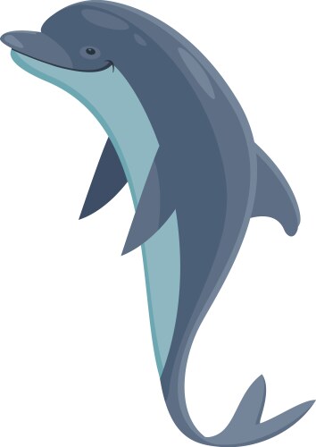 Blue dolphin jumping Royalty Free Vector Image