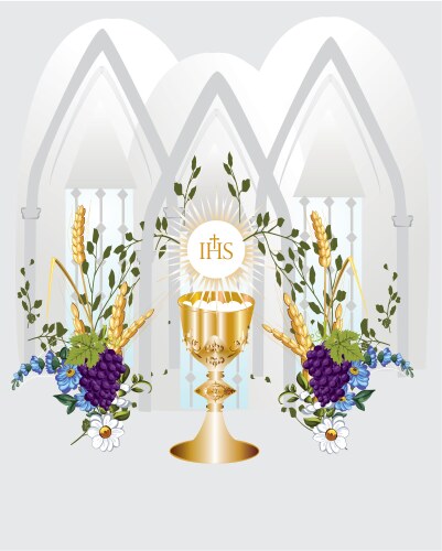 My first communion girl Royalty Free Vector Image
