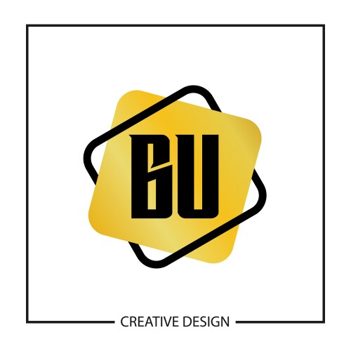 Initial letter bu logo template design Royalty Free Vector