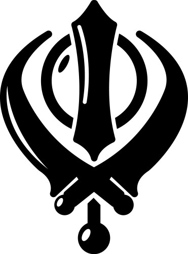 Sikh singh punjabi turbans symbol design graphic Vector Image