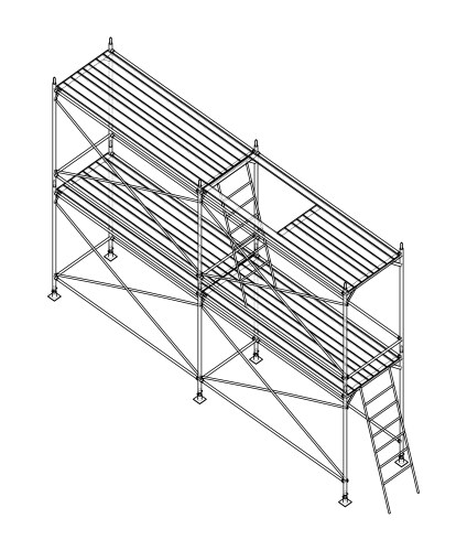 Scaffolding close-up Royalty Free Vector Image
