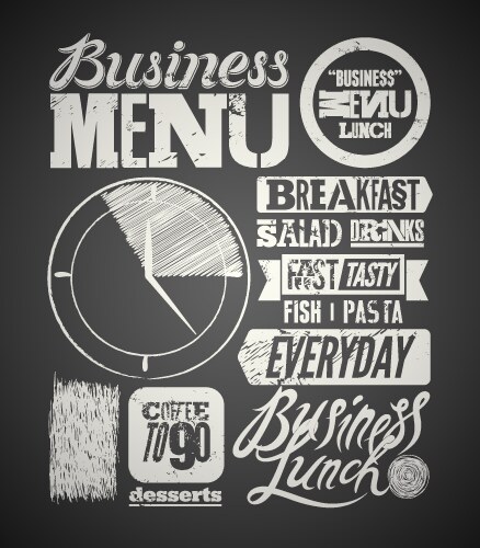 Chalkboard restaurant menu template Royalty Free Vector