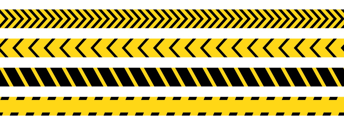 Caution safety tape yellow black stripe danger Vector Image