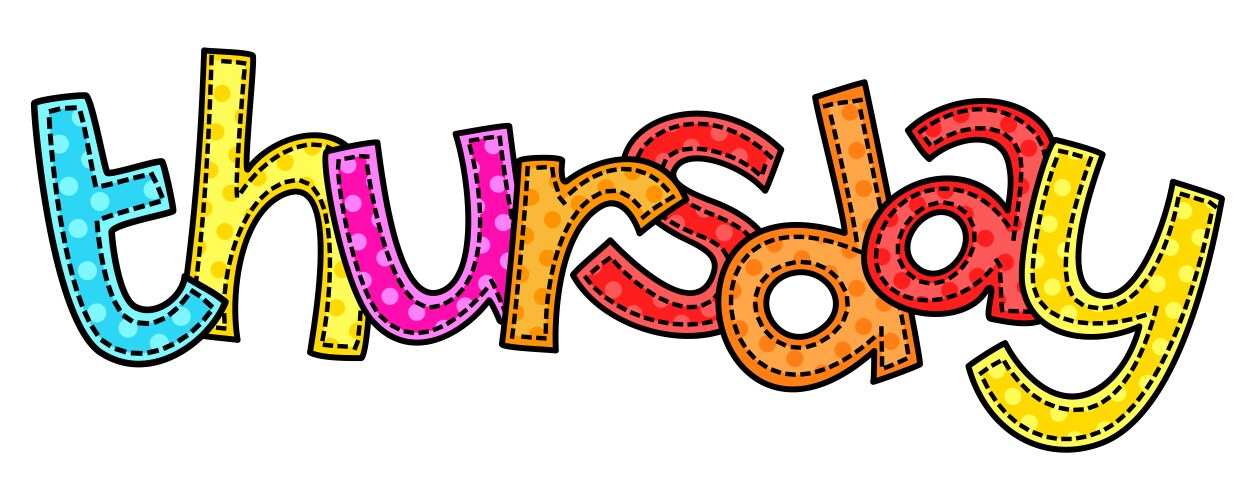 Thursday Calligraphy Vector Images (over 480)