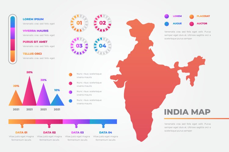 India map infographics Royalty Free Vector Image