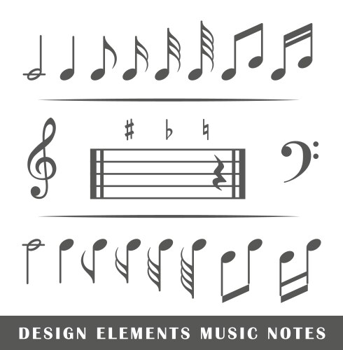 Music note names Royalty Free Vector Image - VectorStock
