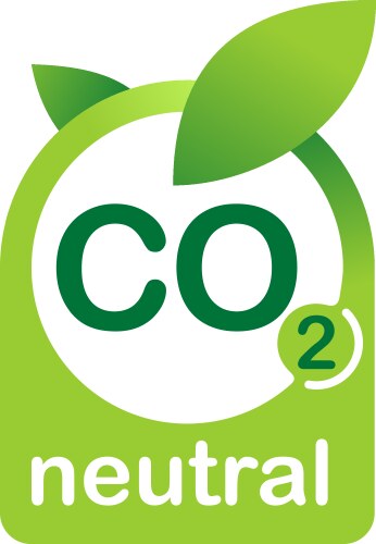 Carbon footprint label Royalty Free Vector Image