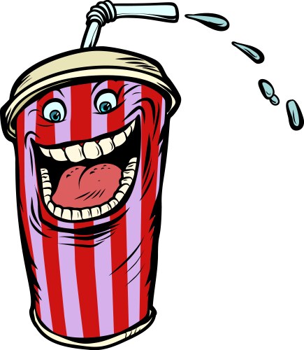 Cola drink character Royalty Free Vector Image