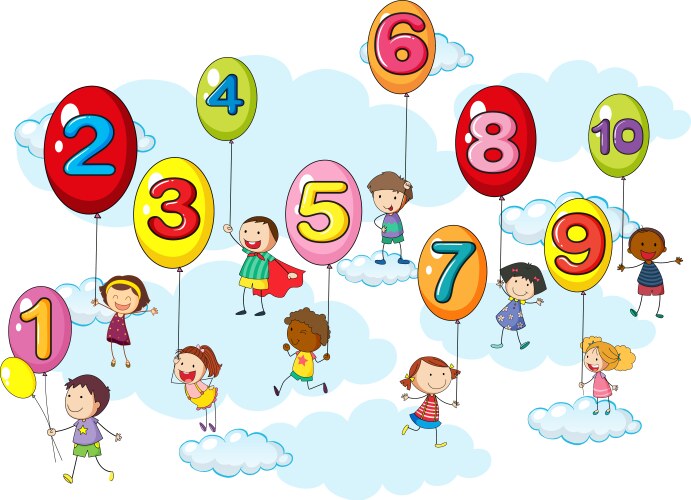 Colorful balloons cartoon Royalty Free Vector Image