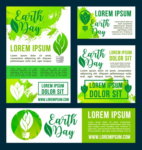 Save earth ecology poster for environment design Vector Image