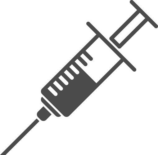Injection syringe icon Royalty Free Vector Image