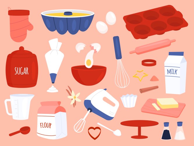 Baking icons Royalty Free Vector Image - VectorStock