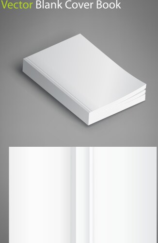 Set blank book cover template Royalty Free Vector Image