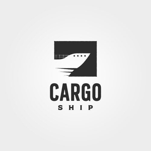 Shipping logistics logo Royalty Free Vector Image