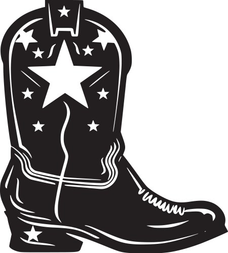 Cowboy boot symbol Royalty Free Vector Image - VectorStock