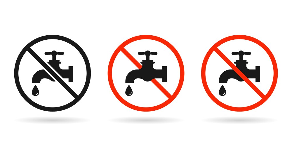 Do not use water sign no drinkable Royalty Free Vector Image