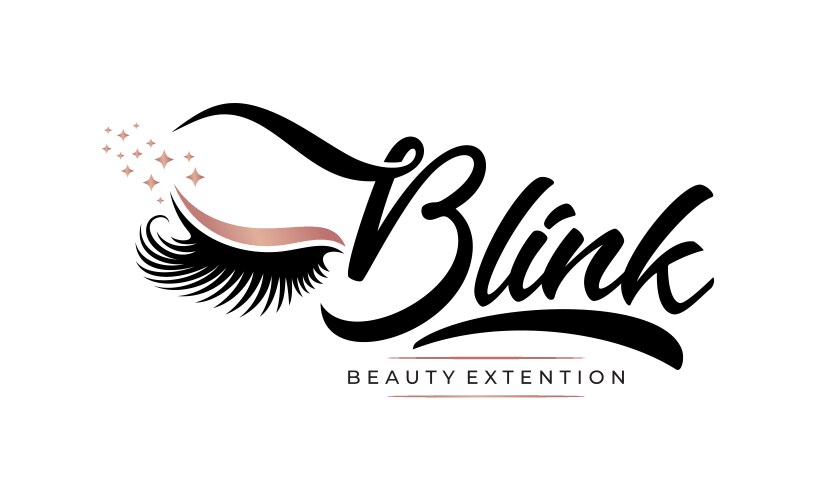 Eyelash extensions logo Royalty Free Vector Image