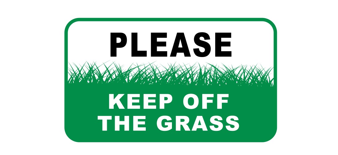 Bright glossy red and white metal plate keep out Vector Image