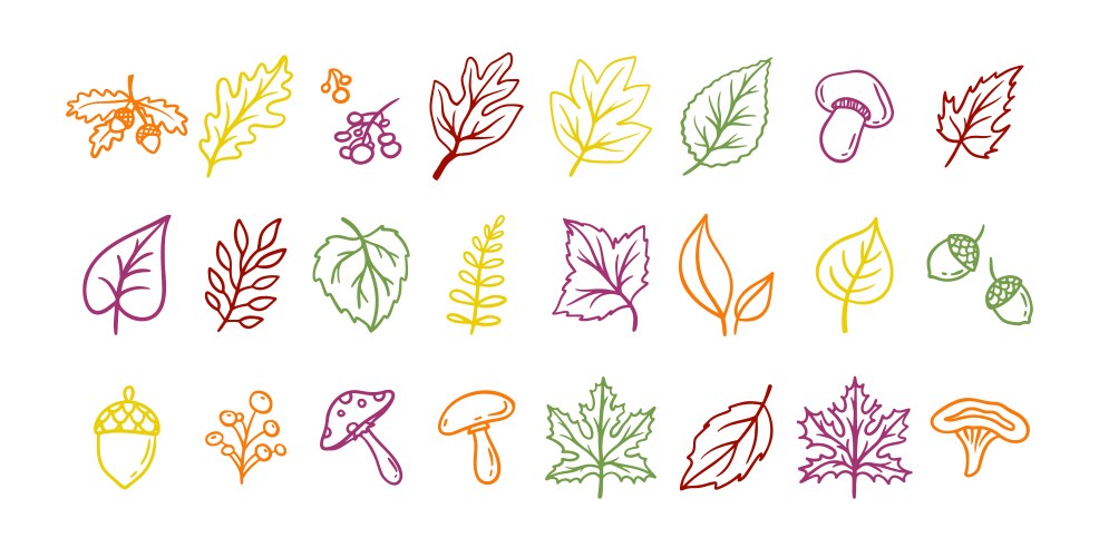 Fall Leaves Outline Vector Images (over 6,900)