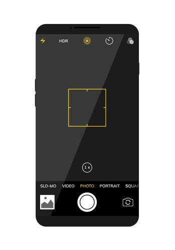 Ui ux design camera app for mobile shooting modes Vector Image