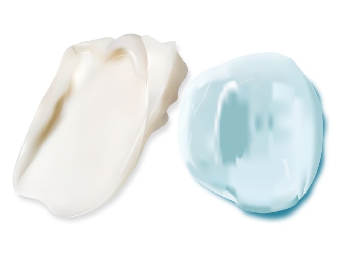 Cream texture stroke isolated on transparent Vector Image