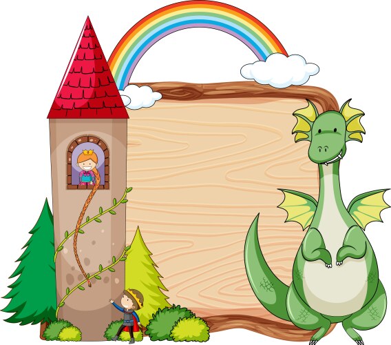 Fairy tale banner template Royalty Free Vector Image