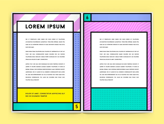 Visual identity in trendy new fat line style Vector Image