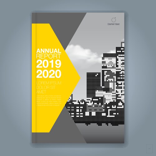 Cover annual reports building construction Vector Image