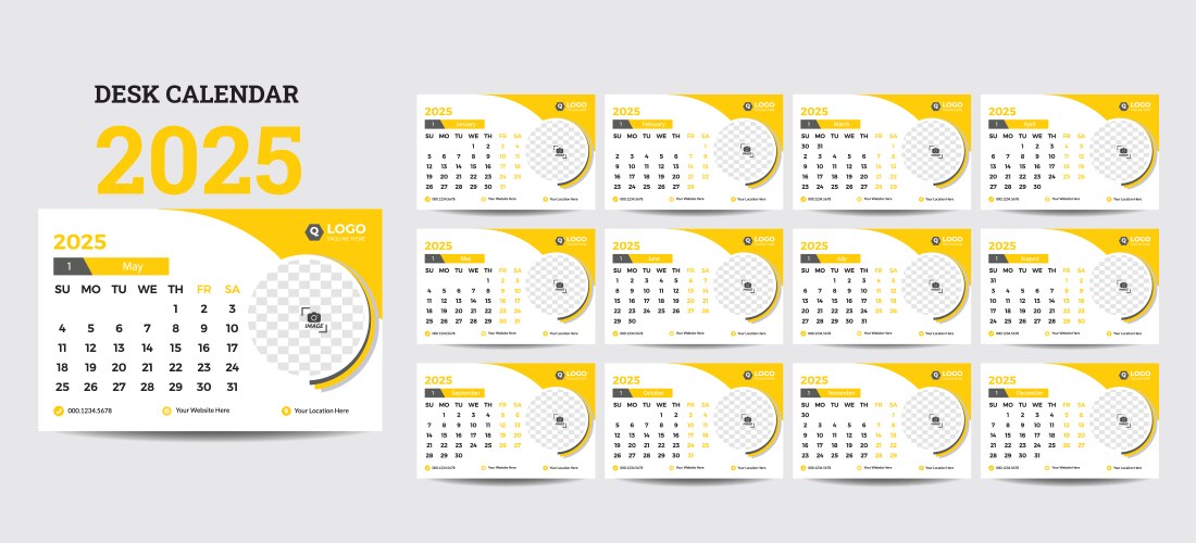 Calendar design Royalty Free Vector Image - VectorStock