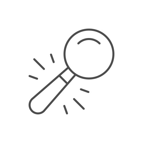 Magnifying glass icon doodle Royalty Free Vector Image