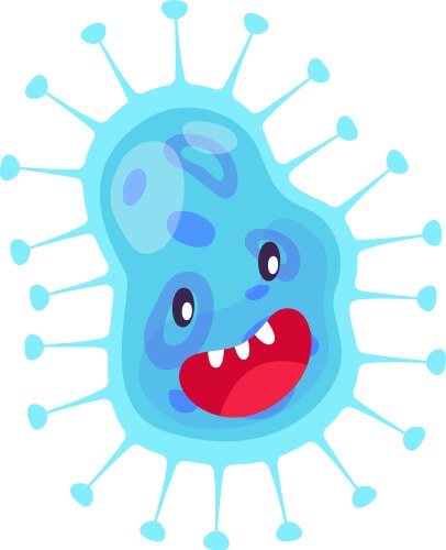 Blue jelly splash monster Royalty Free Vector Image