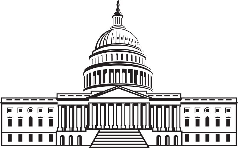 United states of america capitol building Vector Image