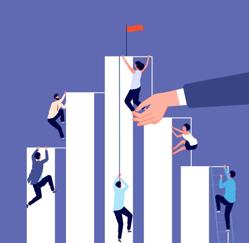 Business Growth Ladder Steps Royalty Free Vector Image