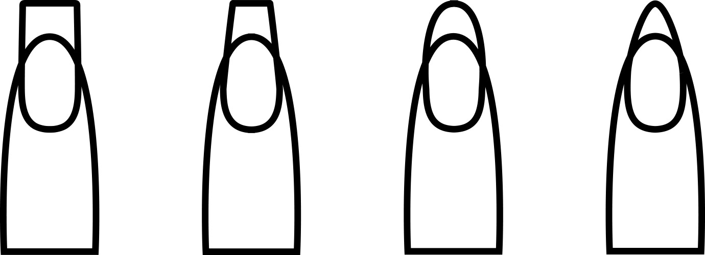 Nail shapes Royalty Free Vector Image - VectorStock