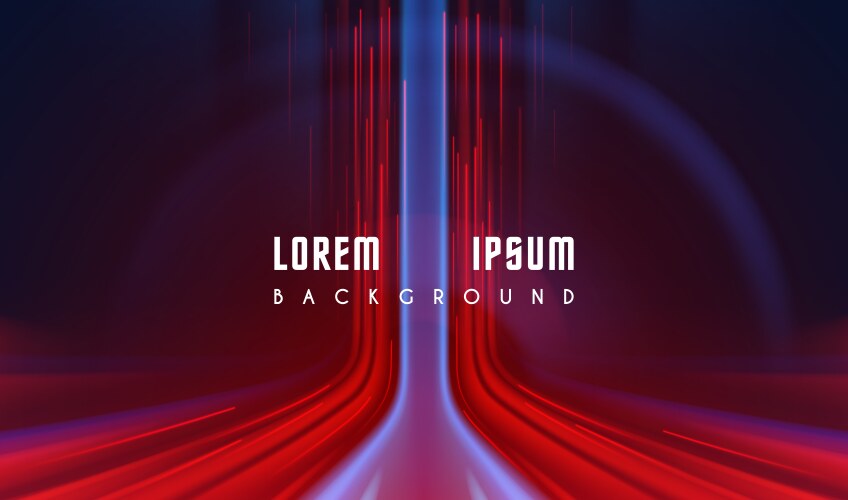 Red and blue light rays background Royalty Free Vector Image