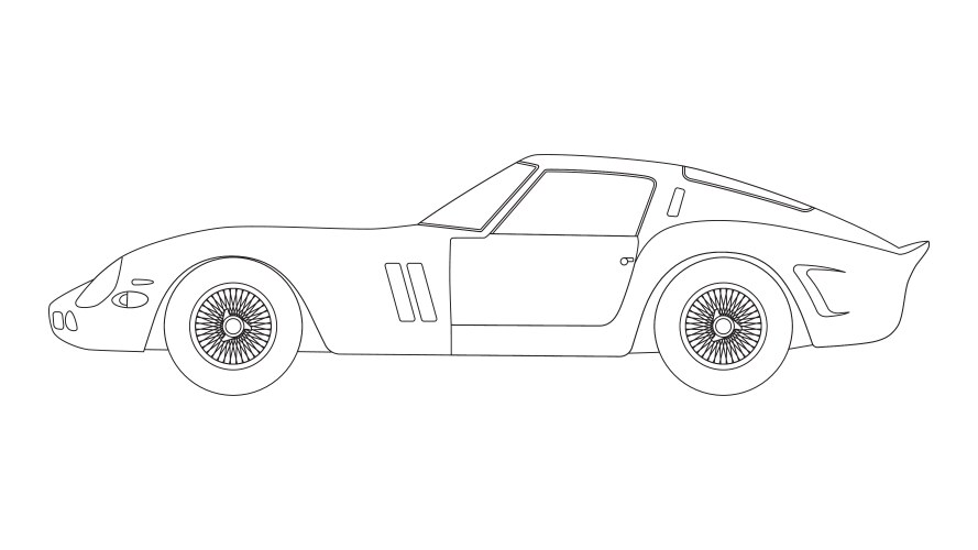 Ferrari f40 Royalty Free Vector Image - VectorStock