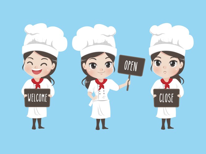 Logo bakery girl Royalty Free Vector Image - VectorStock