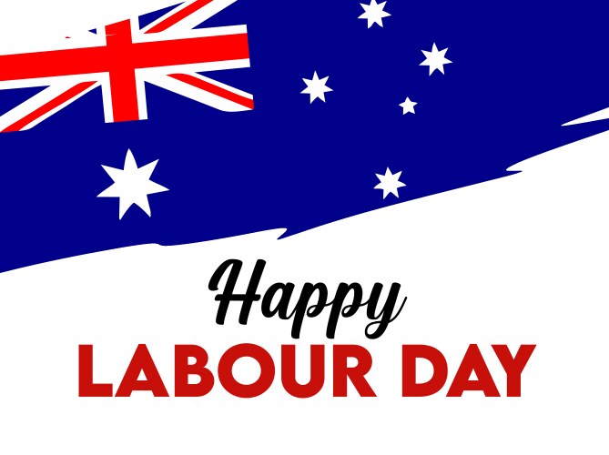 Happy celebrate labour day australia Royalty Free Vector