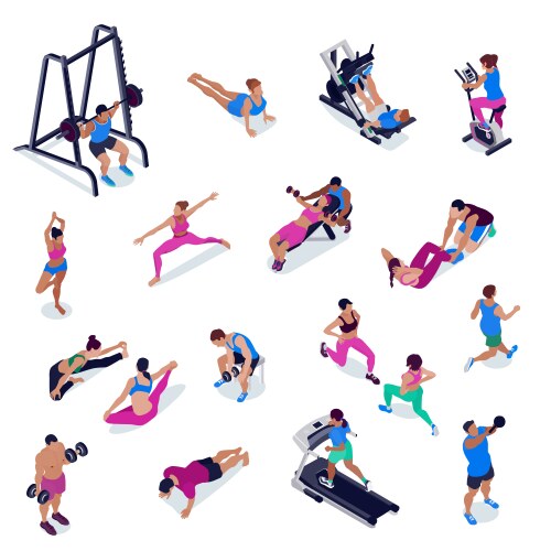 Woman workout fitness aerobic and exercises Vector Image