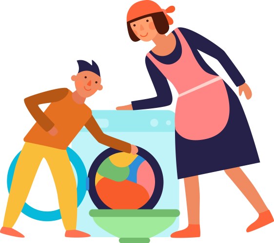 Kids Wash Clothes Vector Images (over 930)