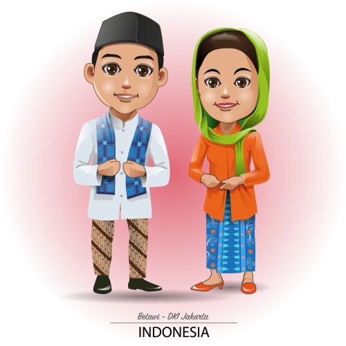 Betawi traditional cloth Royalty Free Vector Image