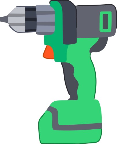 Equipment drill cartoon Royalty Free Vector Image