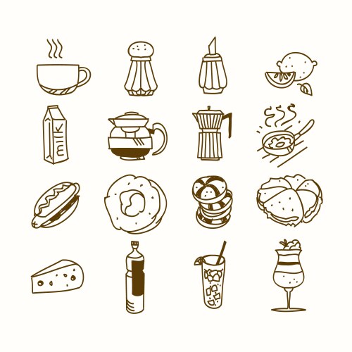 Lunch breakfast and fast food seamless pattern Vector Image