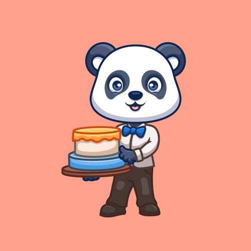 Manager panda cute cartoon Royalty Free Vector Image
