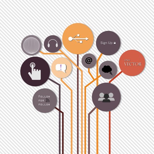 Abstract education background growth tree concept Vector Image