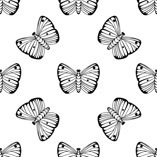 Beautiful seamless background butterflies Vector Image