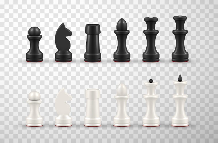 Checkmate pieces on transparent Royalty Free Vector Image