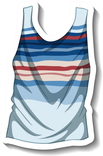 Red women tank top cartoon Royalty Free Vector Image